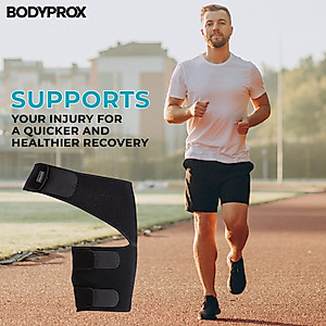 Bodyprox Groin Wrap, Adjustable Support for Hip, Groin, Hamstring, Thigh, and Sciatic Nerve Pain Relief