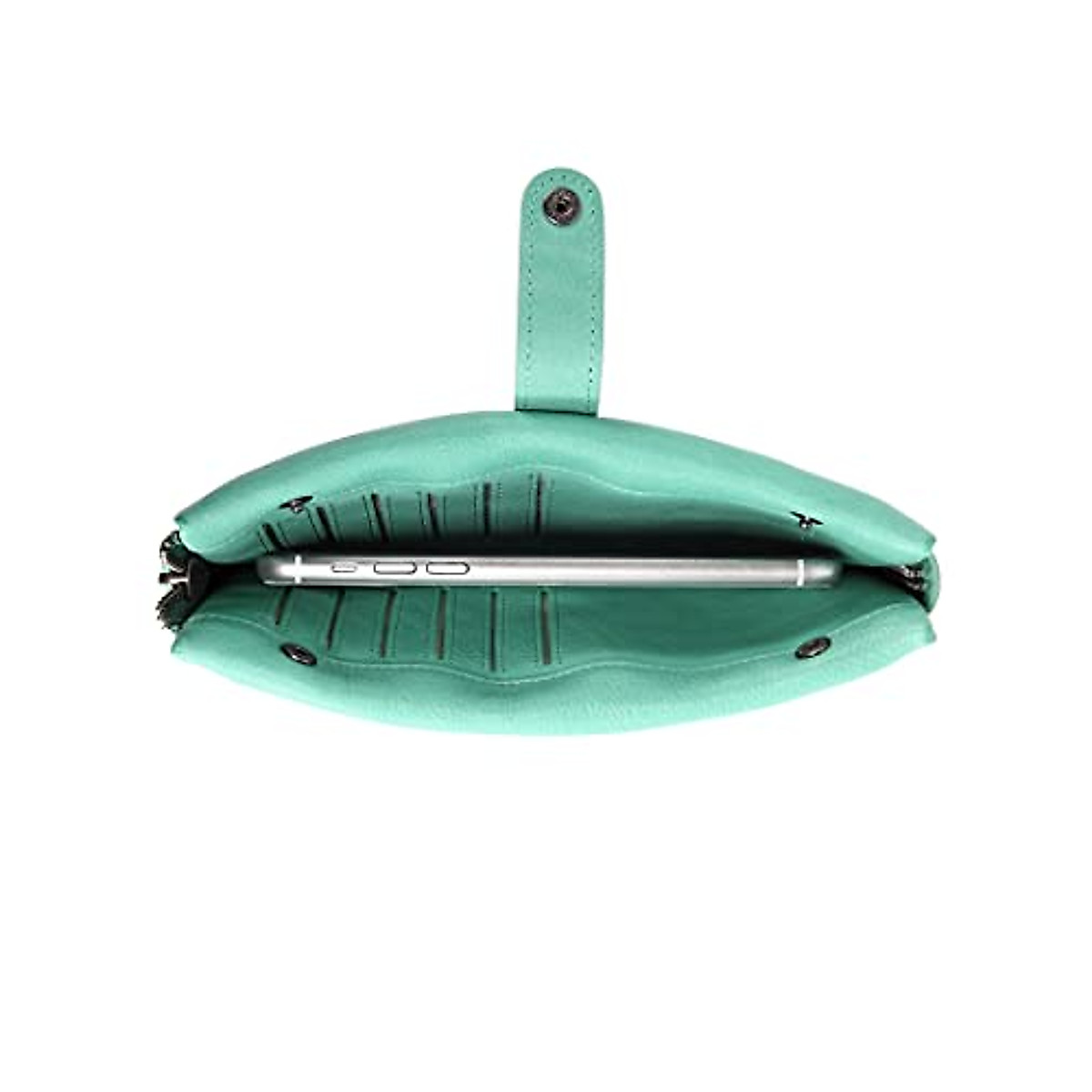 OLD TREND Leather Clutch Savanna Wallet (Aqua)