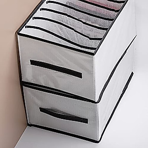 acDesign 4Pcs Nursery Drawer Organizer Dark Grey Sock Drawer Organizer Sock Organizers for Dresser Drawers Storing Socks, Underwear, Ties(5+7+9+12 Cell)