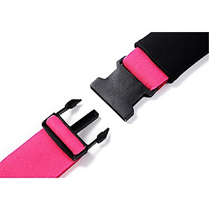 Yoga Elastic Band Waist Protection w/ Buckle Stretch Strap for Ballet Pilates Dance Workout, Arms Leg Stretcher, Kids Adults Stretching Bands Cheer Flexibility Fitness Gym Physical Therapy (Rose)