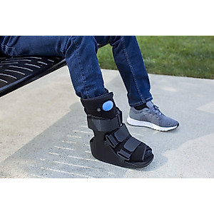 United Ortho Short Air Cam Walker Fracture Boot, Large, Black