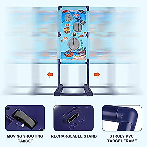 M AOMEIQI Kids Toys for 5 6 7 8 9 10+ Years Old Boys Shooting Game Toy Indoor Outdoor Games for Kids with Moving Shooting Target & 2 Blasters Guns & 18 Foam Balls - Compatible with Nerf Toy Guns