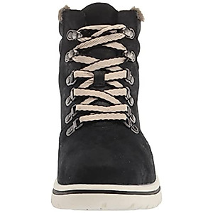 CLIFFS BY WHITE MOUNTAIN Shoes Hallett Women's Casual Hiker Style Bootie, Black/Fabric, 6.5 M