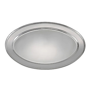 Winco Stainless Steel OPL-22 Oval Platter, 21.75 14.5-Inch