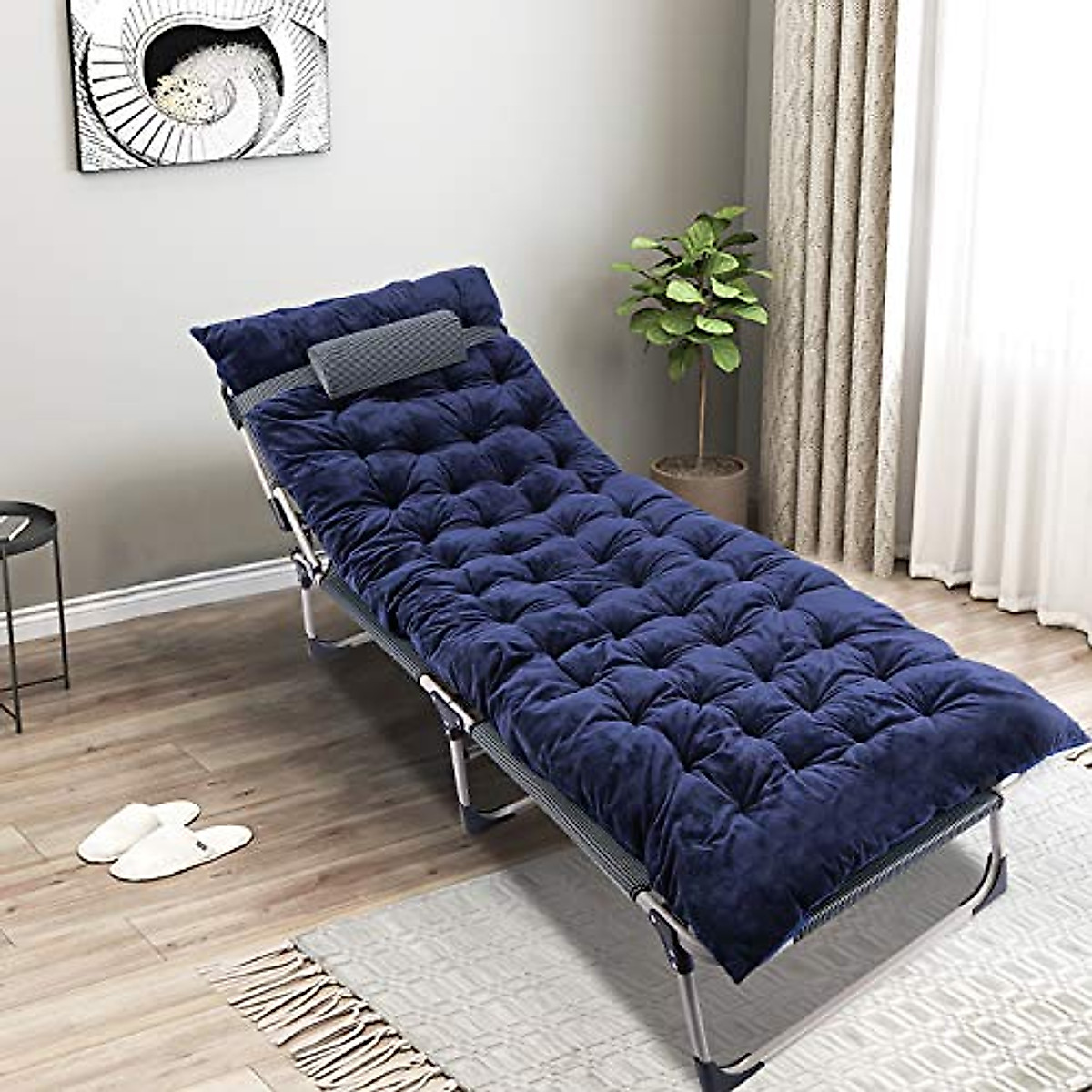 REDCAMP Oversized Fold Up Camping Cots for Adults Most Comfortable, Adjustable 4 Position Reclining Outdoor Lounge Chairs for Outside Patio Indoor Sleeping, Black