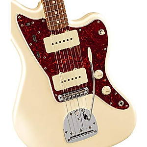 Fender Vintera 60s Jazzmaster Electric Guitar, with 2-Year Warranty, Olympic White, Pau Ferro Fingerboard