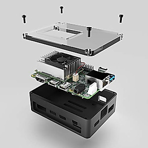 anidees Aluminum case with top lid for Google Coral Dev Board – Silver (AI-G-SG)