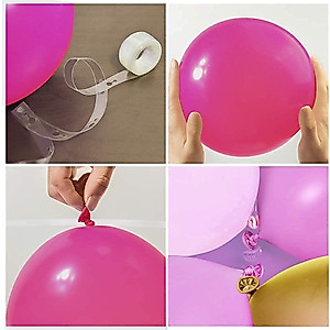 Hot Pink Balloon Arch kit Rose Gold Metallic Balloon Garland Latex Balloons Arch for Bridal Shower Mother's Day Baby Shower Wedding Birthday holiday Party Decorations Supplies for Girls and Women