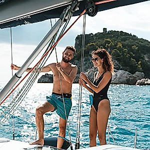 Restube Active Swimming Safety Buoy for Adults and Kids - Open Water Swim Buoy to Help Swimmers Stay Afloat - One-Pull Inflatable Mechanism Life Buoy with Whistle