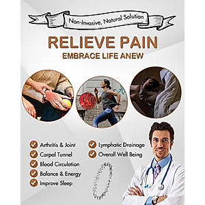 Feraco Magnetic Bracelet for Women Titanium Steel Magnetic Bracelets with Gorgeous Sparkling Cubic Zirconia Costume Jewelry Christmas Gifts (Silver)