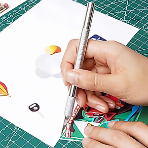 AMASEWART A3 Self Healing Cutting Mat for Crafts and Craft Knife with 30 Pcs Art knife Blades, Precision Carving Hobby Knife for DIY Art Modeling Scrapbooking Stencil