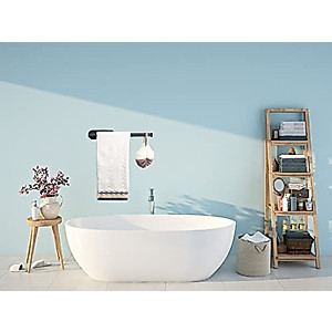 Paper Towel Holder Wall Mount,Paper Towels Rolls,13 Inch Self Adhesive or Drilling Black Paper Towel Holder Under Cabinet with Screws,Stainless Steel Paper Towel Holder