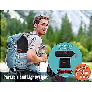 TREKOLOGY Portable Camping Chairs for Adults, YIZI 2.0 Portable Folding Camp Chairs, Adults Backpacking Chair Travel Chair Small Portable Chairs Lightweight Foldable Compact Camping Chair Hiking Chair