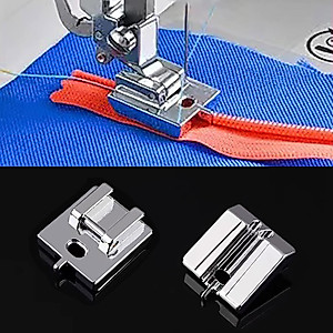 TISEKER 4 Pieces Zipper Foot Sewing Machine Presser Foot Set of Invisible Concealed Narrow Zipper Foot, Fits for Most Snap On Singer, Brother, Janome, Babylock Low Shank Sewing Machines