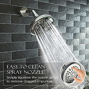 HIMK Shower Tub Faucet Set - Shower Faucet and 9 Modes Rain Shower Head with Single Handle Shower Trim Kit, Bathtub Faucet Shower System with Shower Valve, Chrome