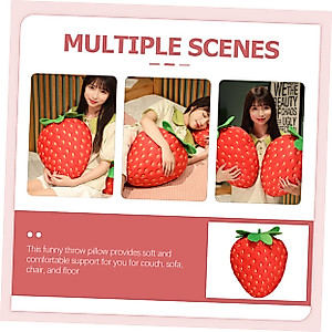 Decor Decorative Cute Adorable Strawberry Fruit Food Kawaii Huggable Soft Red Girls Funny Plushie Cm/inch Pillows Stuffed for Large Accent Hugging Cuddle Pillow Throw