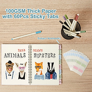 MSTONAL 3 Pack Small Spiral Notebook, A6 Dotted Notebook 4.3" x 5.7", 100GSM 5x5mm Dot Grid, 80 Sheets/160 Pages, Small Dotted Spiral Notebooks Journals for Writing, Sketch Book