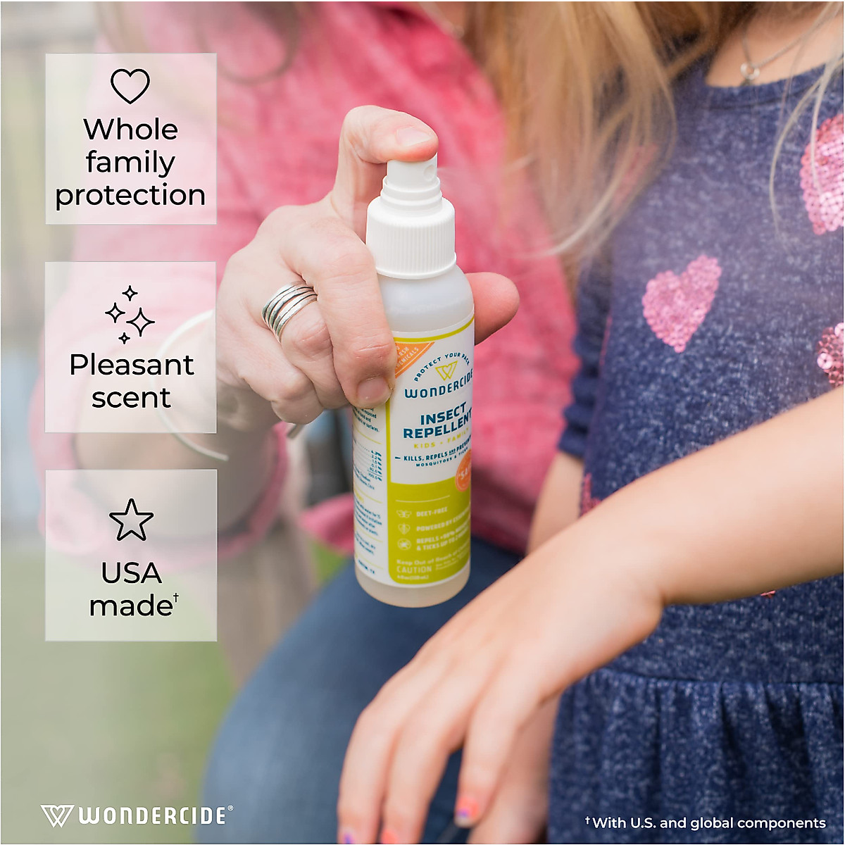 Wondercide - Mosquito, Tick, Fly, and Insect Repellent with Natural Essential Oils - DEET-Free Plant-Based Bug Spray and Killer - Safe for Kids, Babies, and Family - Lemongrass 2-Pack of 4 oz Bottle
