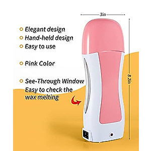 Roll On Wax for Women, Waxing Kit for Sensitive Skin, Rose & Honey Roll On Wax Kit for Larger Areas of the Body, Roller Waxing Kit Hair Removal, at Home Waxing Kit for Women and Men