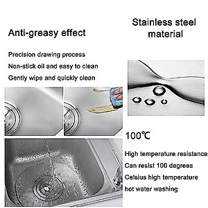 Commercial Sink Hand Washing Basin, Single Bowl Kitchen Sinks, Utility Laundry Portable Handwashing Station, for Outdoor Indoor, Garage, Laundry/Utility Room, Restaurant，38 * 33cm