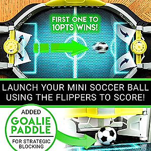 Franklin Sports Mini Tabletop Soccer Shootout Game - Arcade Style Soccer Table Game for All Ages- Electronic LED Scoreboard and Sounds