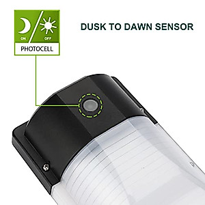 kadision LED Mini Wall Pack 13W, 5000K 1430lm (100W Incandescent Equiv.), Dusk to Dawn Outdoor Lighting Fixture, IP65 Waterproof ETL Listed, 2-Pack