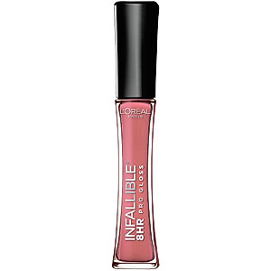 L’Oreal Paris Makeup Infallible 8 Hour Hydrating Lip Gloss, Blush, 0.21 Fl Oz