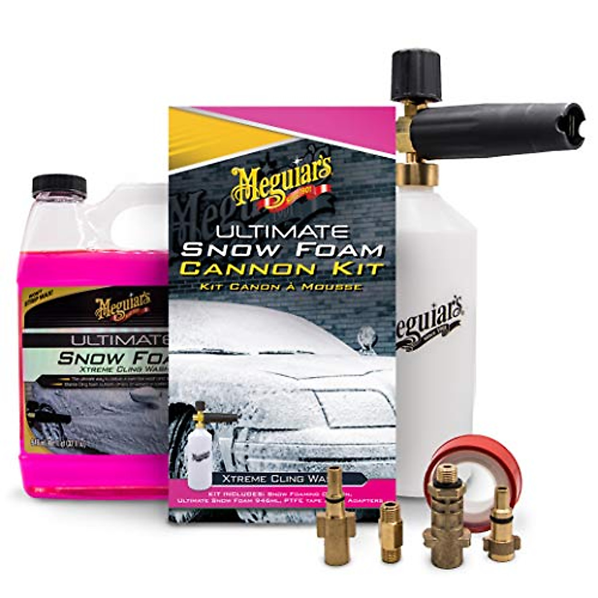 Meguiar's G194000EU Ultimate Car Snow Foam Cannon Lance Kit Kärcher Compatible Nilfisk Compatible Bosch Compatible