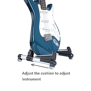 Alumium Ally A Frame Universal Folding Acoustic Guitar Stand, Suitable for Electric Guitars, Bass Guitars (Silver)