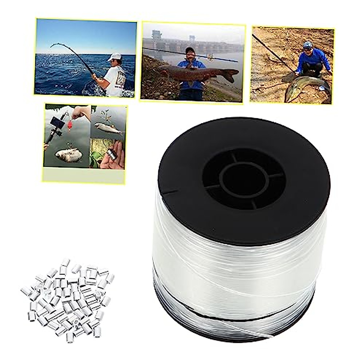 INOOMP Fishing Wire 3 Sets Nylon line Aluminum Parts Nylon Beading Thread Clear monofilament Thread Nylon net Strap Nylon Wire Wear-Resistant Rope Invisible Flying Clear Fishing Line