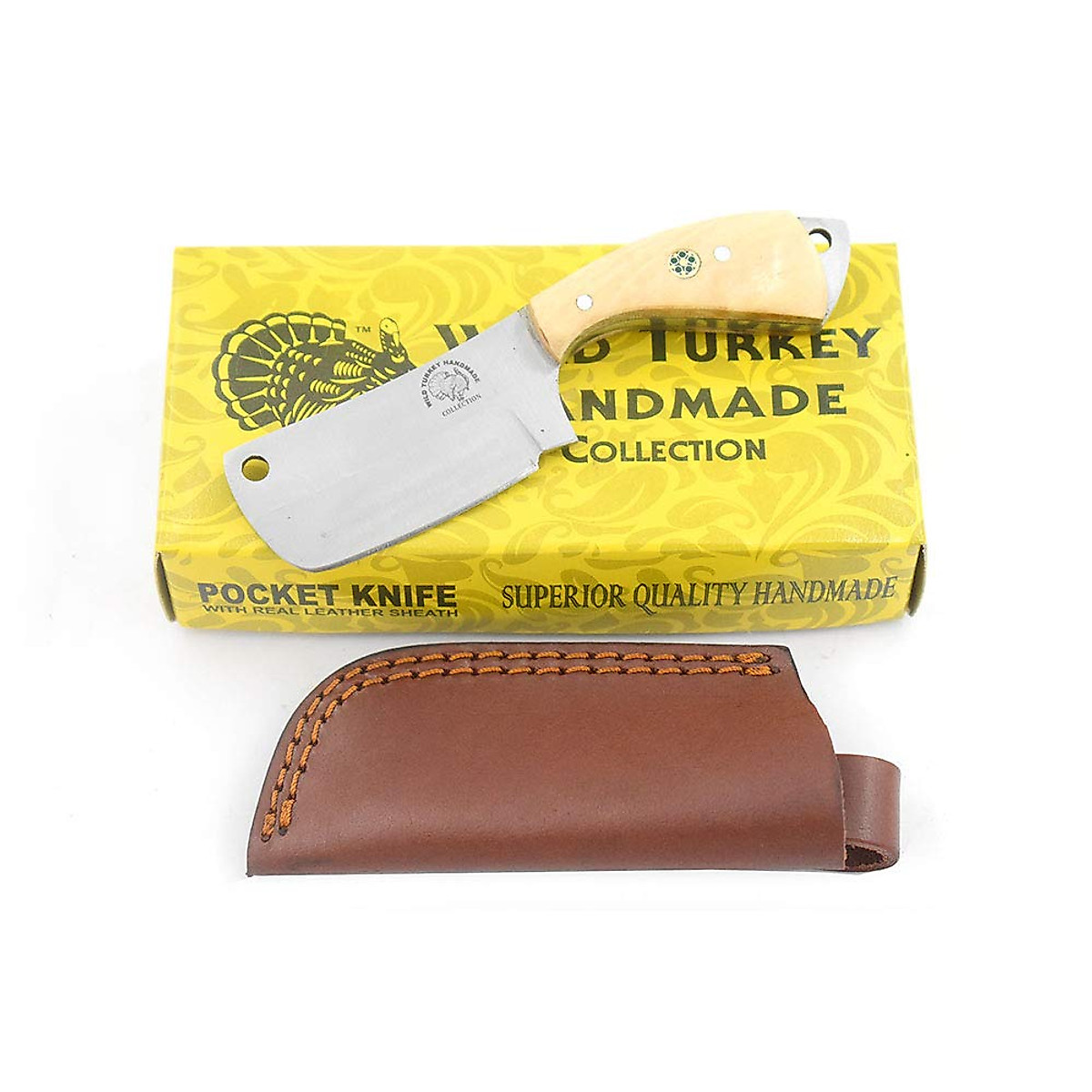 Wild Turkey Handmade Collection Fixed Blade Mini Chef Cleaver
