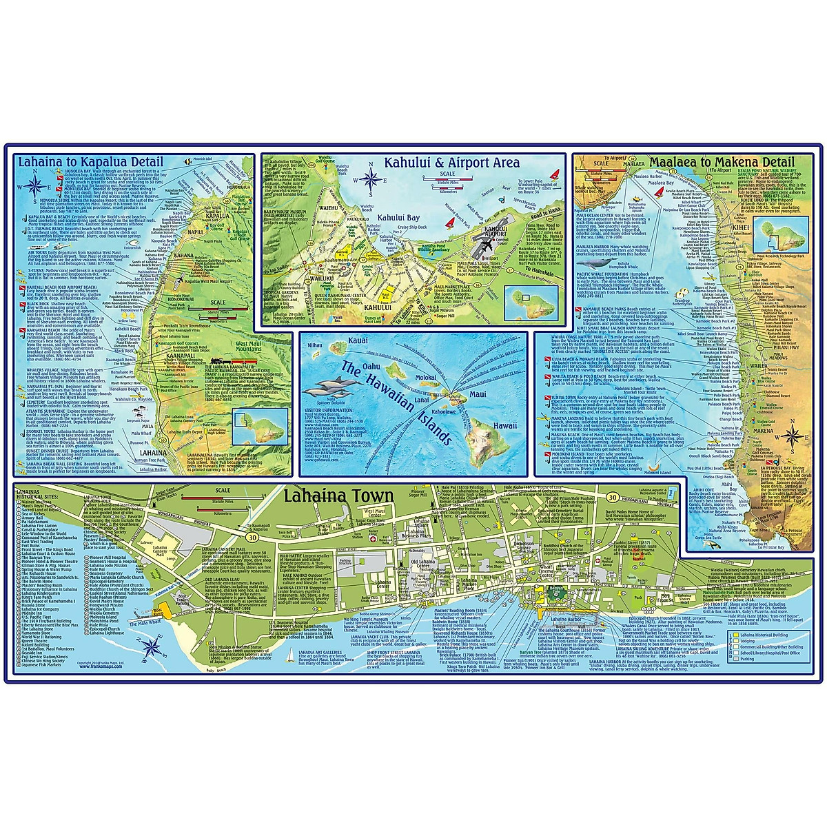 Maui Hawaii Adventure Guide Franko Maps Waterproof Map