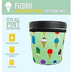 Fizdro Ice Cream Pint Holder - Ice Cream (2 Pack)
