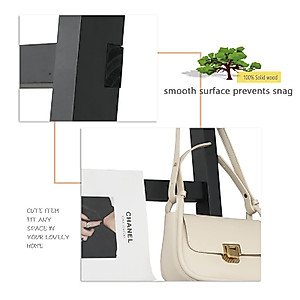 FUIN 6.3 ft (76") Wood Blanket Ladder Living Room Decorative Wall Leaning Farmhouse Quilt Display Holder Rustic Wooden Towel Rack for Bathroom, Black