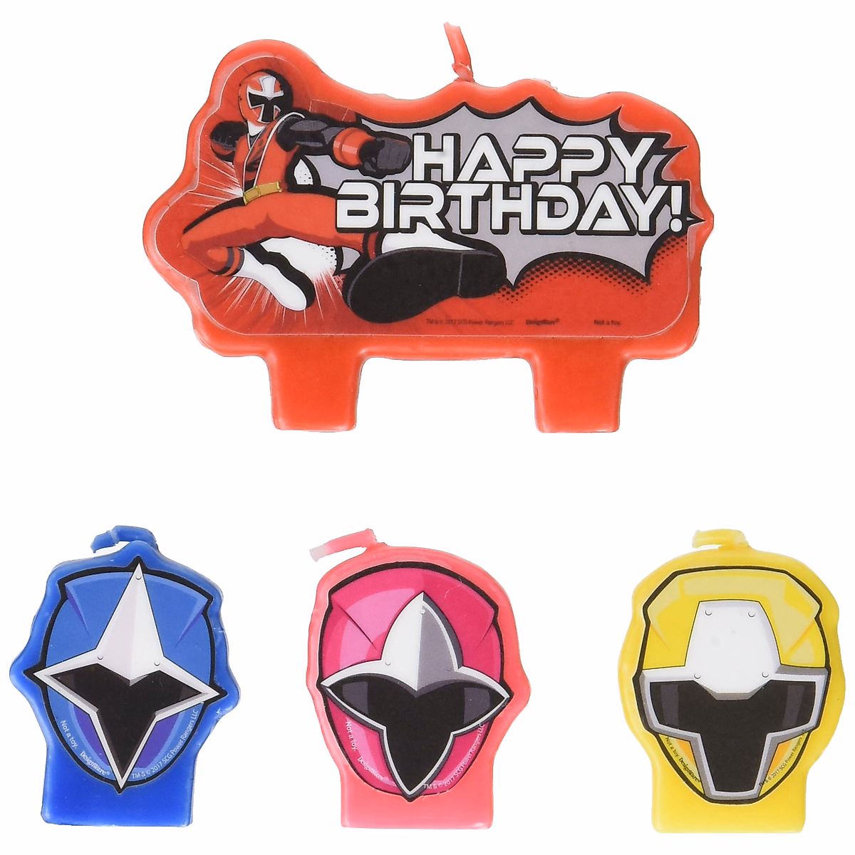 amscan Power Rangers Ninja Steel Candle Set, Multi Color, One Size (171723)