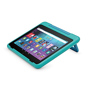 Amazon Kid-Friendly Case for Fire HD 8 tablet (Only compatible with 12th generation tablet, 2022 release), Hello Teal