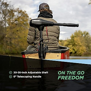 Newport NV-Series 46lb Thrust Saltwater Transom Mounted Electric Trolling Motor with LED Battery Indicator & 30" Shaft