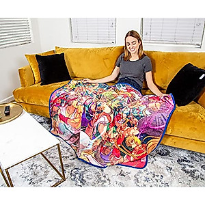 Street Fighter Fleece Throw Blanket | Plush Soft Polyester Cover For Sofa and Bed, Cozy Home Decor, Luxury Room Essentials | Capcom Video Game Gifts For Adults and Kids | 45 x 60 Inches