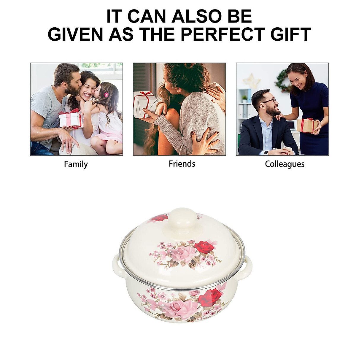 Stew Pot Sauce Enamel Pots Enamel Stew Pot Casserole Steam Pot Stockpot Stew Pot Soup Pot Earthen Pot Cookware For Dinner Banquet Party Enamel Pot Saucepan Earthenware Pot