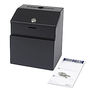 Safco Products 4232BL Steel Suggestion Box, Black