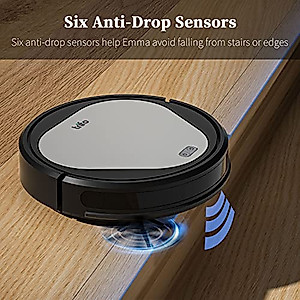 Trifo Robot Vacuum Cleaner, Emma Pet Model, 4000Pa Suction Power, 110min Runtime, Hair-Free Extractor Brush, Self-Charging & 2.4GHz WiFi, Edge Cleaning, Anti-Fall Sensors, Ideal for Pets