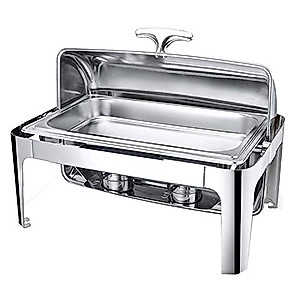 Chafing Dish Electric Food Warmer Chafer Chafing Dish Commercial Rectangular Buffet Servers and Warmers - Keep Food Being Fresh and Delicious - 9L (A)