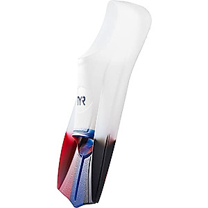 TYR Stryker Silicone Swim Fin for Racing and Training, X-Large, Navy/Red/Clear