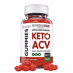 Justified Laboratories Supreme Keto ACV Gummies 1000MG with Pomegranate Juice Beet Root B12 60 Gummys