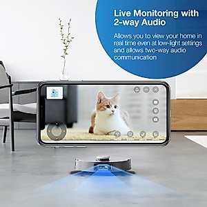 ECOVACS DEEBOT X1 Plus Robot Vacuum and Mop Combo with Self Emptying Station, 5000Pa Robot Vacuum Cleaner, Upgraded Laser Navigation, 3D Map, Obstacle Avoidance, Built-in YIKO Voice Assistant, Black
