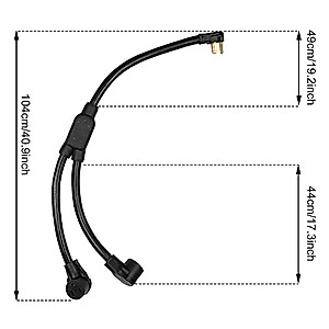 YYCKE Welder 50A Splitter, Industrial Male Plug NEMA 6-50P to (2) 6-50R Female Connectors, NEMA 6-50 Splitter Cord Y Adapter 3 feet