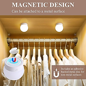 Rechargeable Battery Operated Powered Light Bulbs with Remote Control 2 Pack,Wireless Detachable Magnetic USB Charging LED Bulb, 380 LM Dimmable, 3 Colors, Timer,12 Colors Selectable Puck Lights Bulb