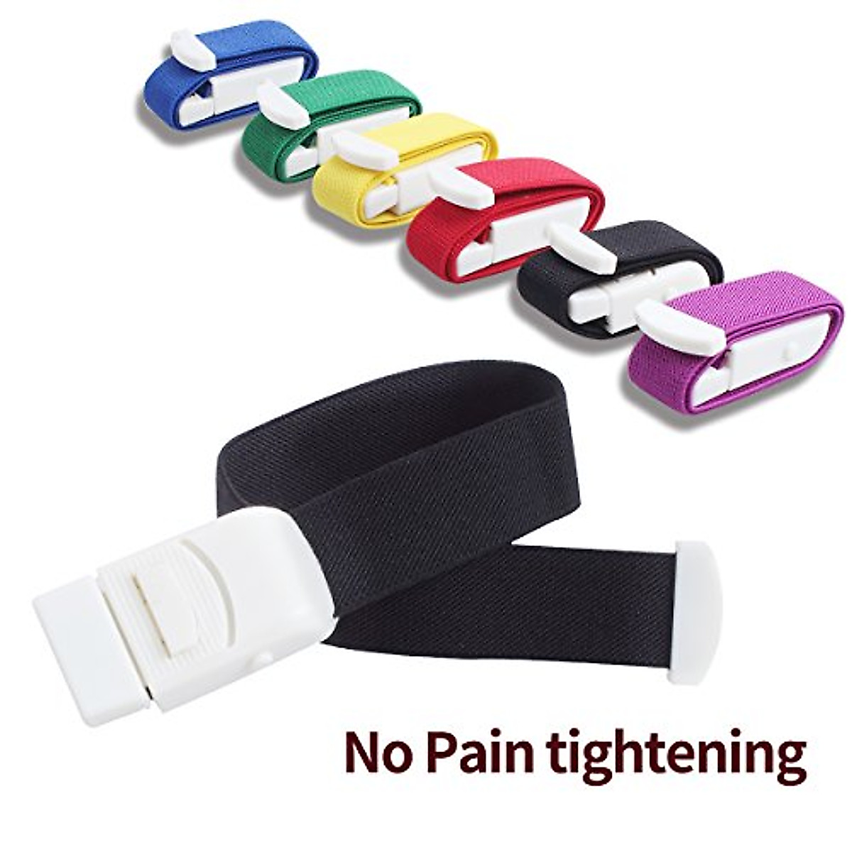 Ewinever 6-Pack Tourniquet Elastic First Aid Quick Release Medical Sport Emergency Buckle Band