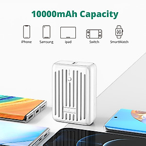Zendure Power Bank, 10,000mAh Mini Portable Charger Battery Pack PD 20W Power Delivery Quick Charge 3.0 USB C External Battery for iPhone 15/15 Plus/15 Pro/15 Pro Max/14/14 Pro/Samsung/Pixel/LG