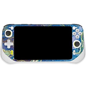 MightySkins Glossy Glitter Skin Compatible with Logitech G Cloud Gaming Handheld - Blue Pour | Protective, Durable High-Gloss Glitter Finish | Easy to Apply | Made in The USA